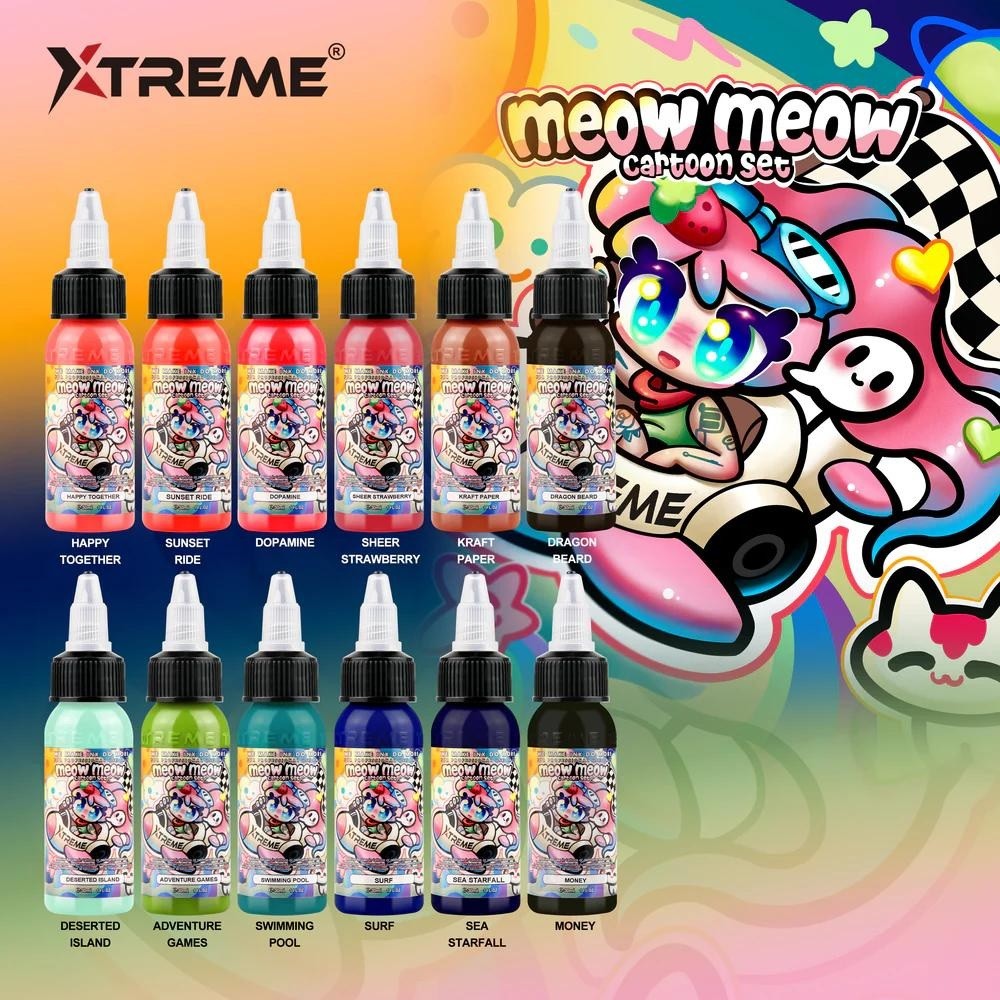 Meow Meow Cartoon Set Xtreme - Kit Meow Meow 15ml com 12 cores ...